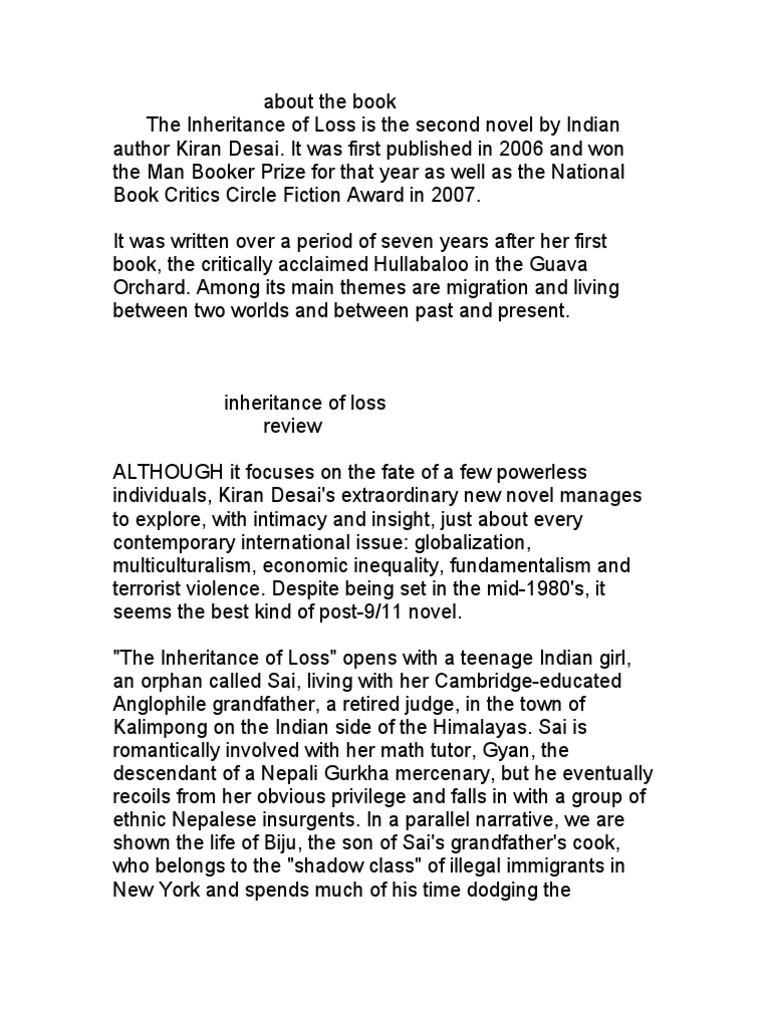 Inheritance of Loss | PDF