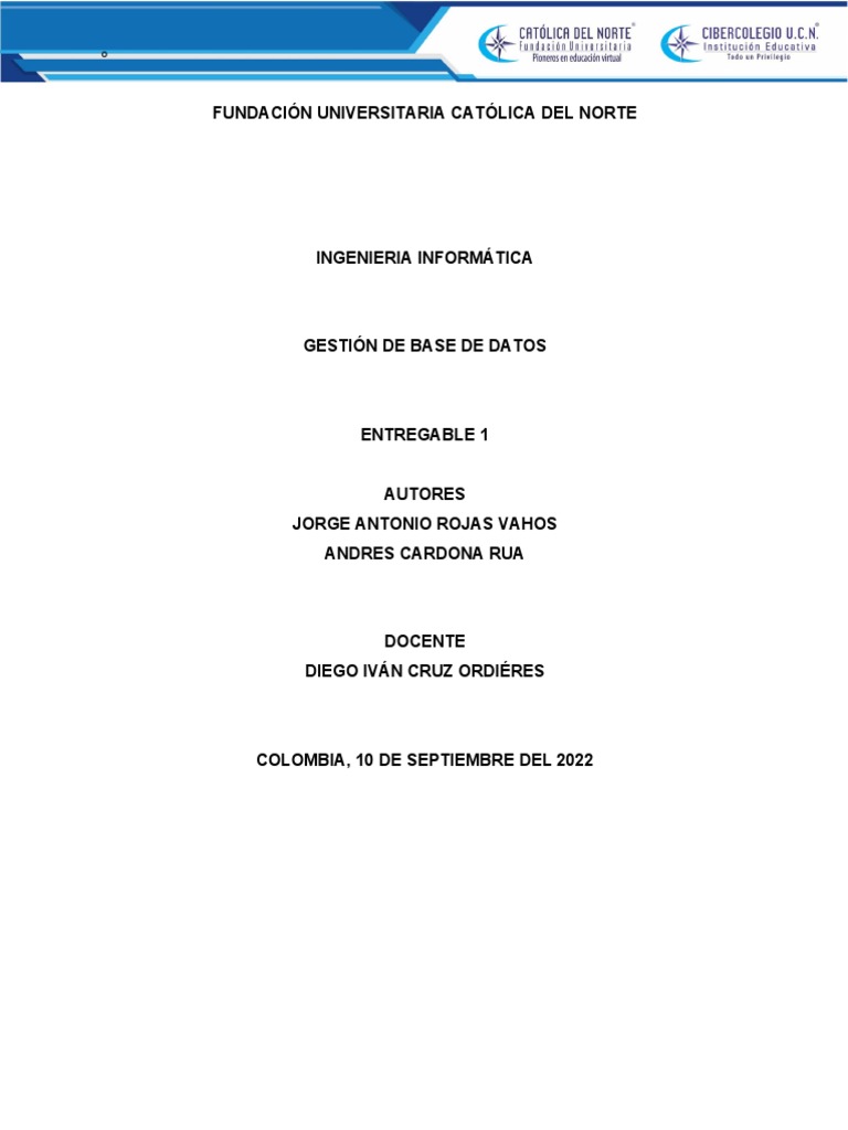 Gestion de Baese de Datos Actividad2 | PDF | Bases de datos | Red de ...