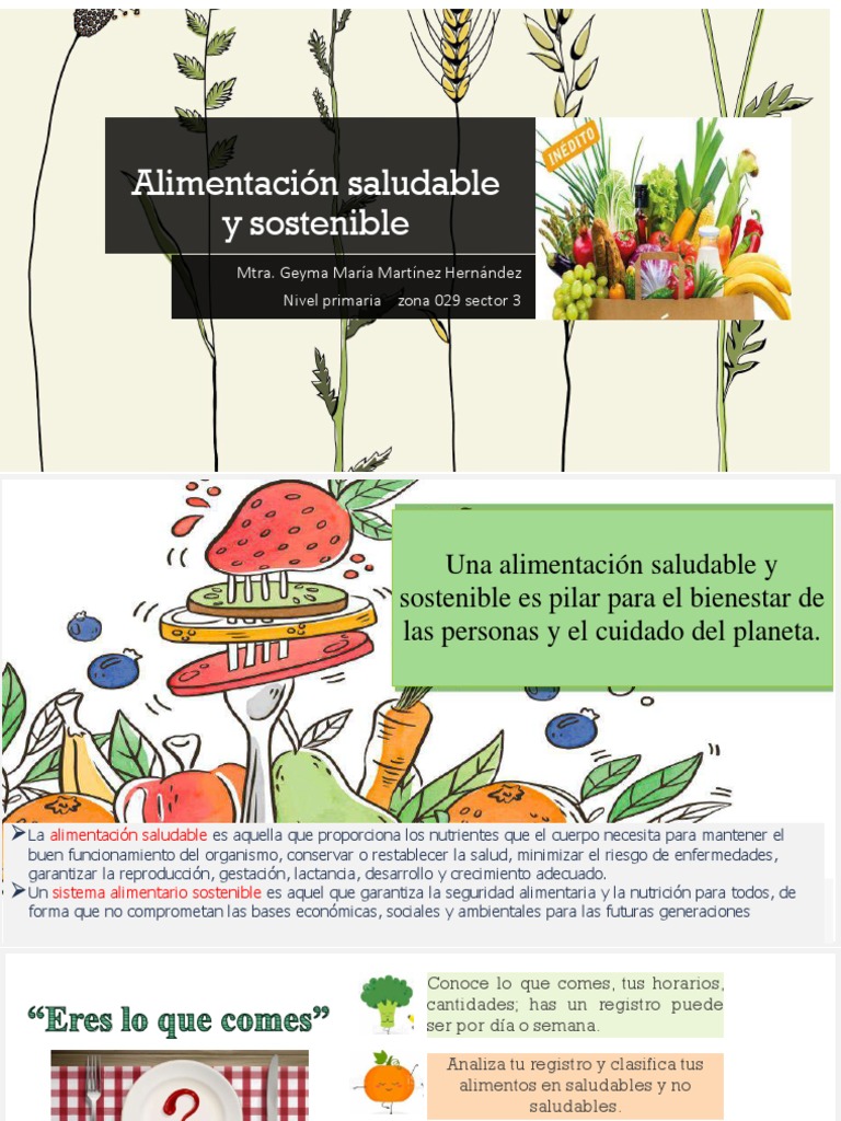 Alimentación Saludable y Sostenible - Compressed | PDF | Alimentos | Sustentabilidad