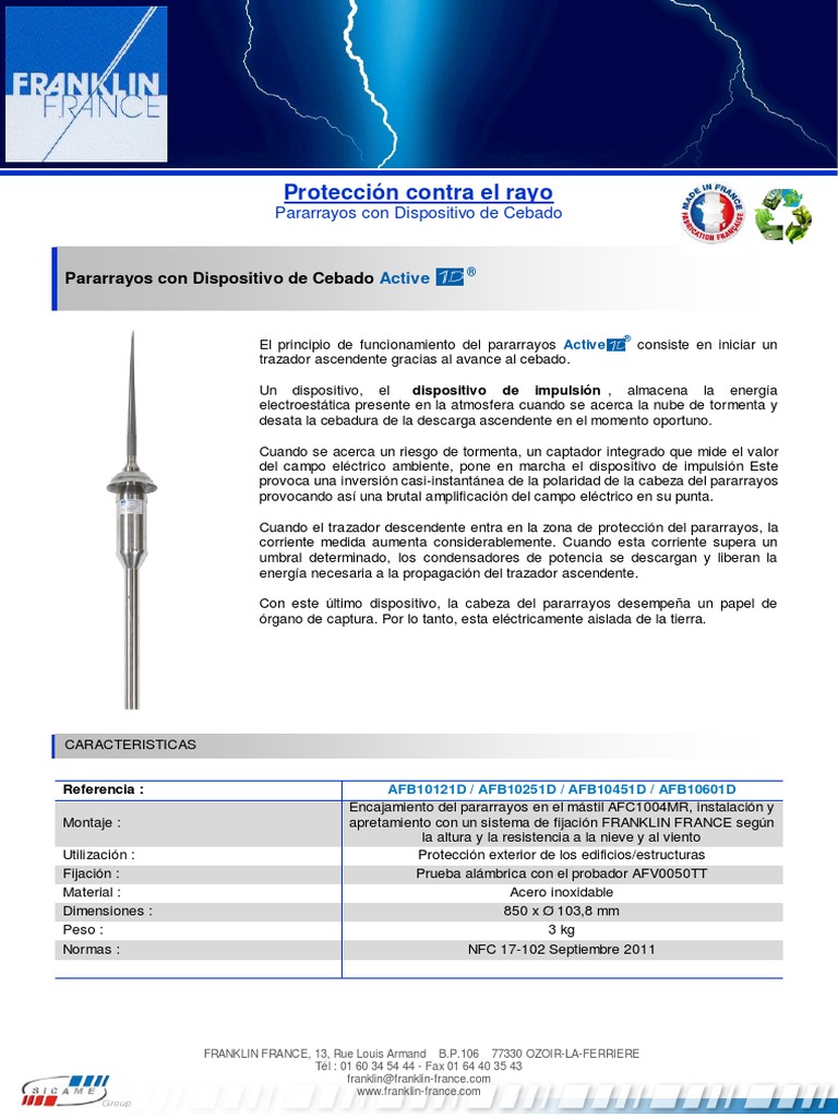 Pararrayos Active 1d | PDF