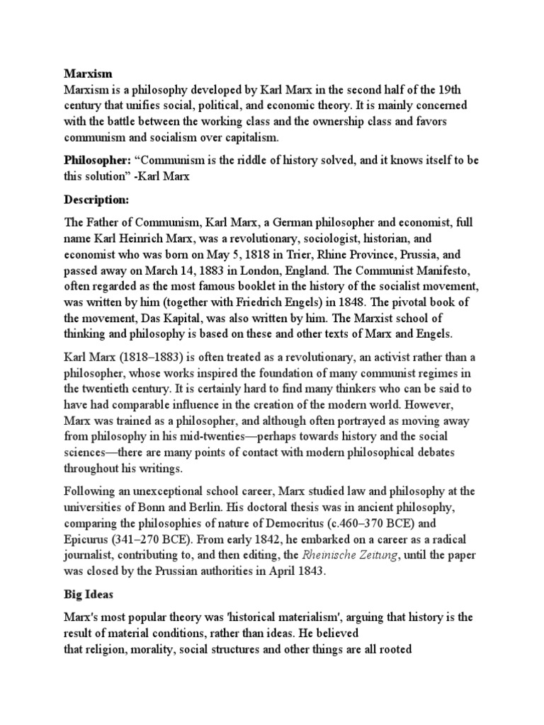 Karl Marx | Download Free PDF | Karl Marx | Communism