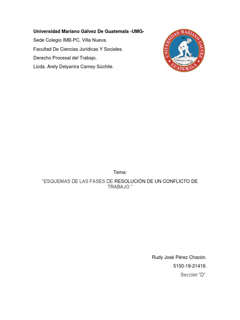 Esquemas de Sistemas de Solucion de Conflictos Colectivos de Trabajo. | PDF