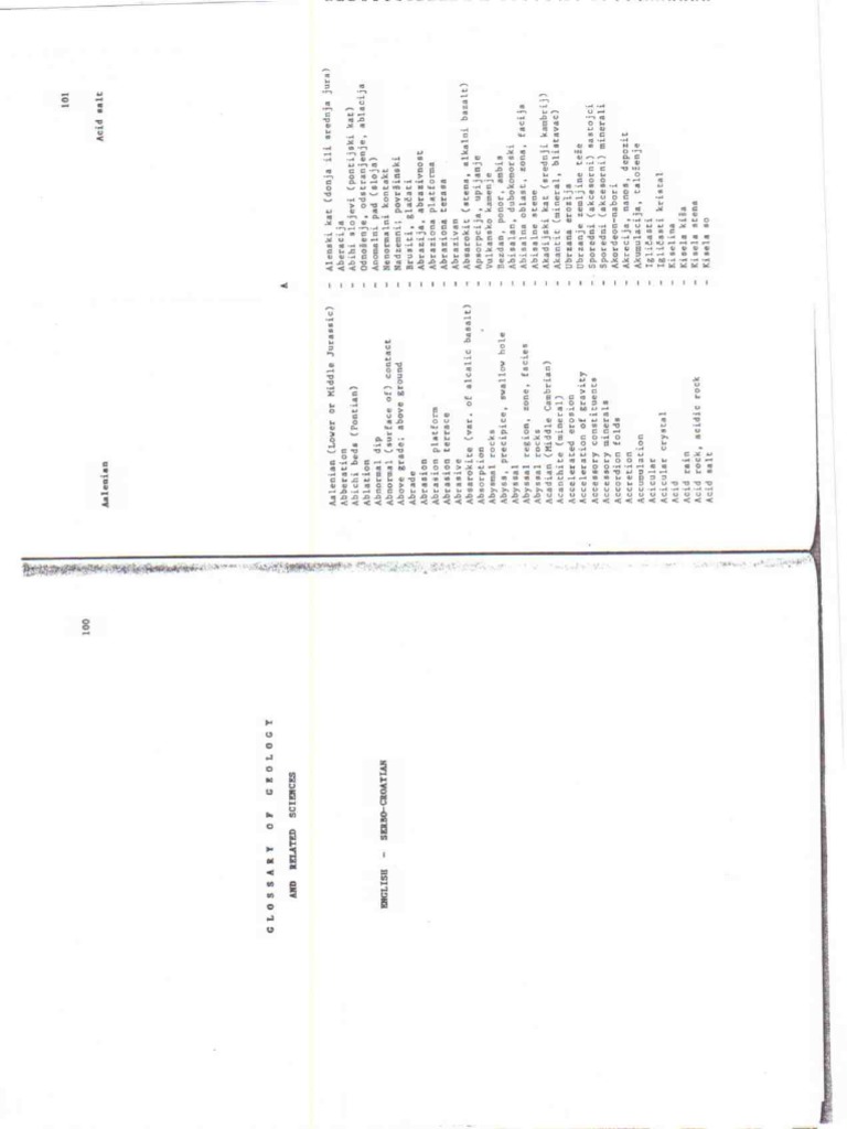Glossary of Geology Eng-Srb | PDF