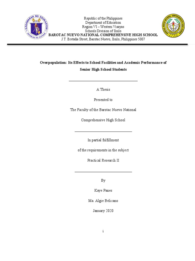 Overpopulation Impact on School Facilities | PDF | Sampling (Statistics ...