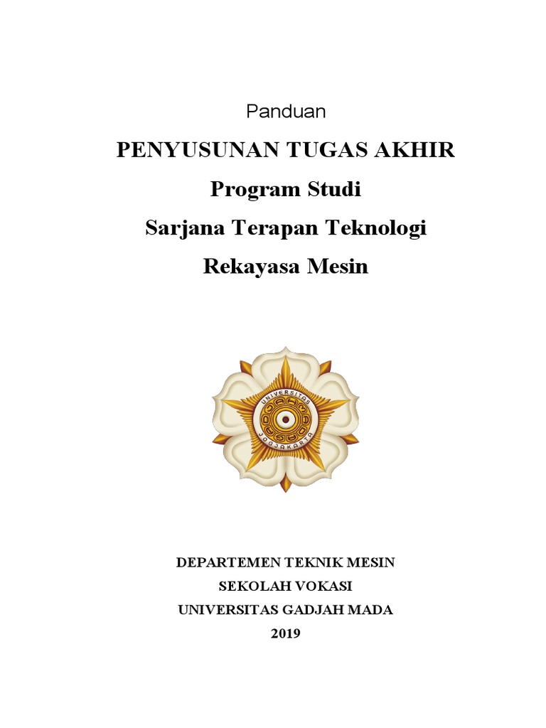Panduan Tugas Akhir Rekayasa Mesin | PDF