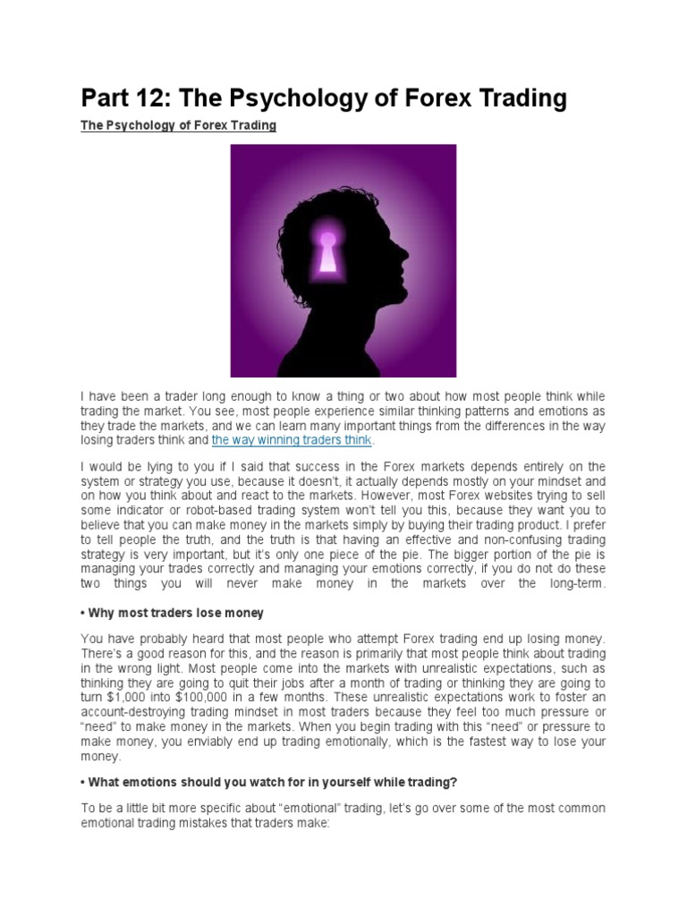 Part 12 The Psychology of Forex Trading | PDF