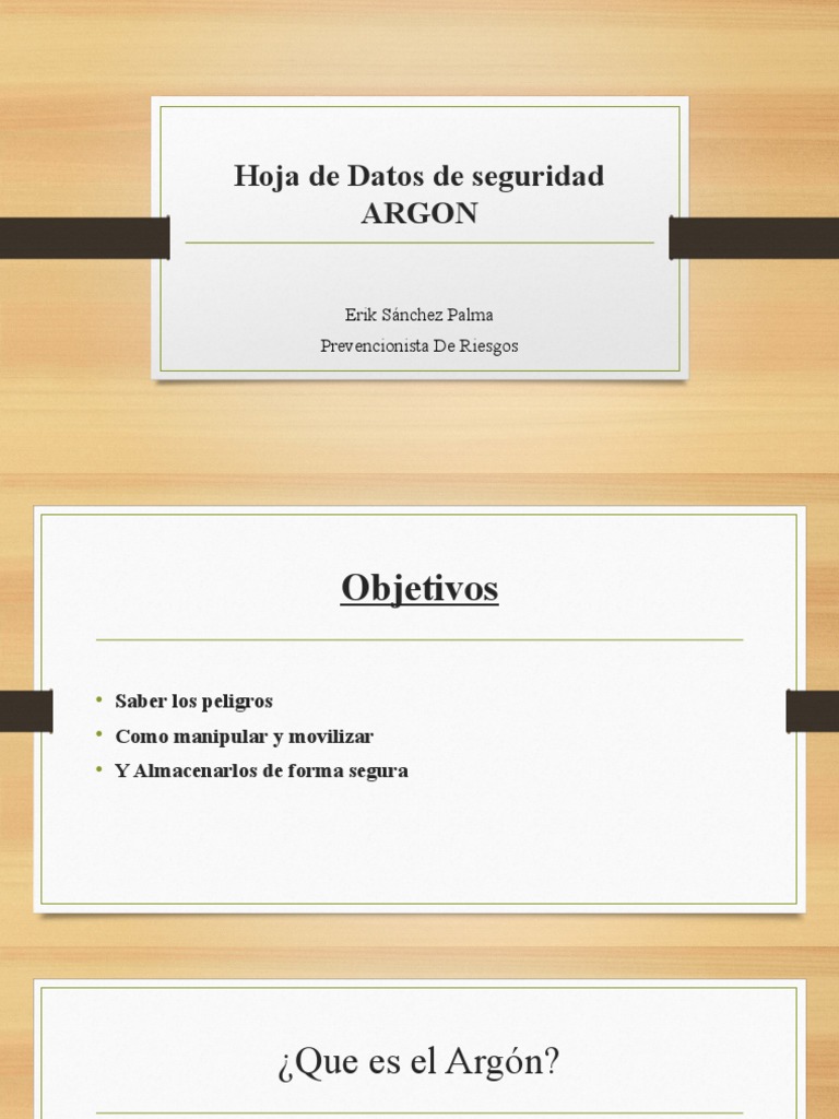 Hoja de Datos de Seguridad ARGON | PDF | Argón | Naturaleza