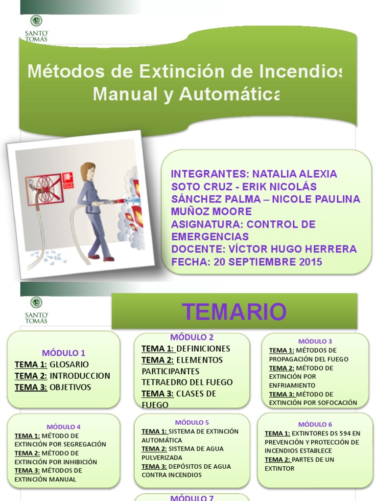 Metodos de Extincion | PDF | Incendios | Redox