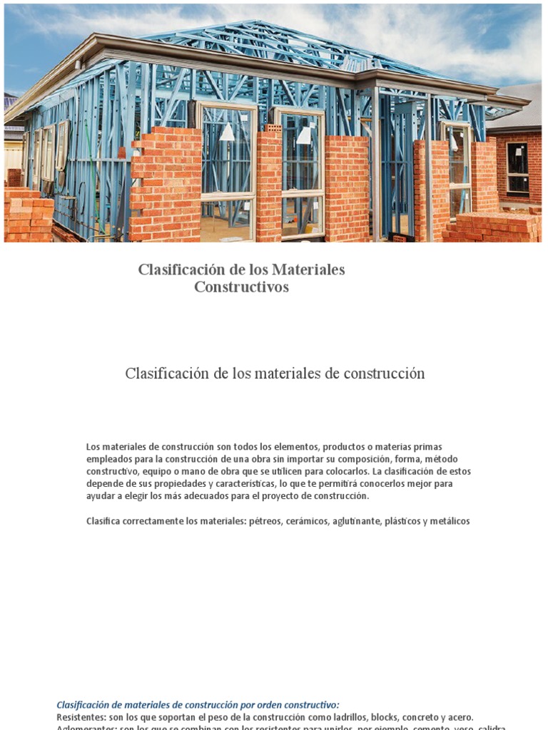 Clasificación de Los Materiales Constructivos | PDF