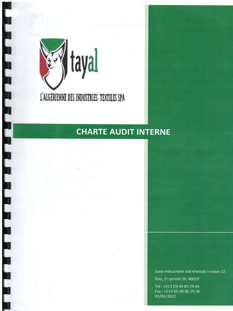 Charte Audit Interne (Validé) | PDF