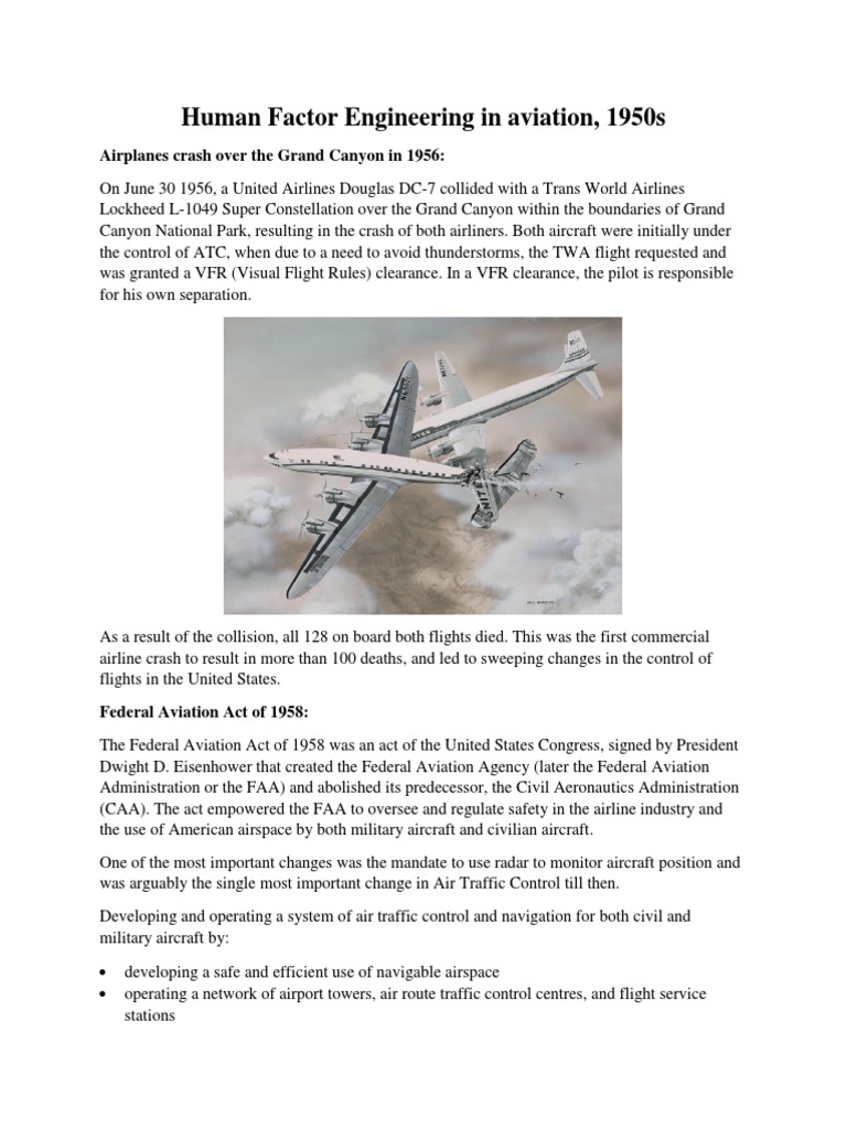 Human Factor Engineering in Aviation 1958 | PDF