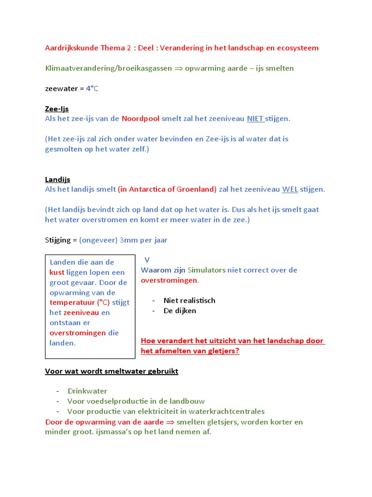 Aardrijkskunde Samenvatting | PDF