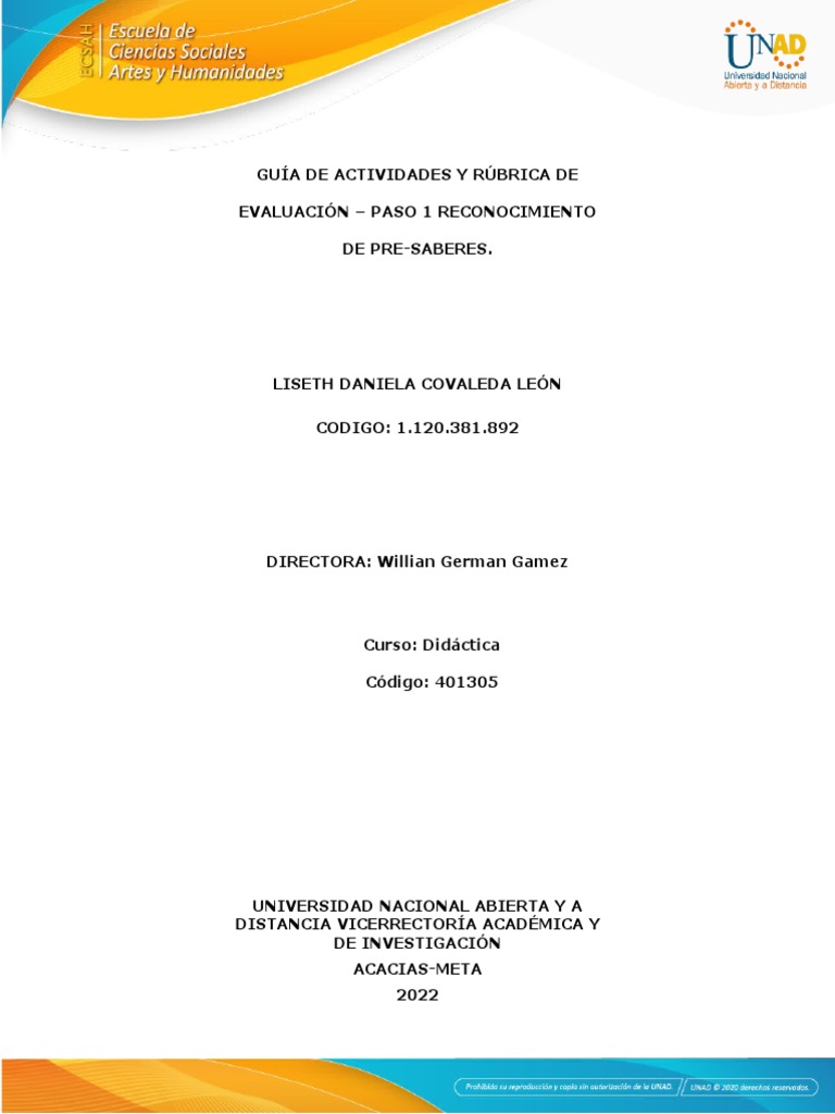 Tarea 1 - Presaberes de La Didáctica. | PDF | Método de enseñanza | Maestros