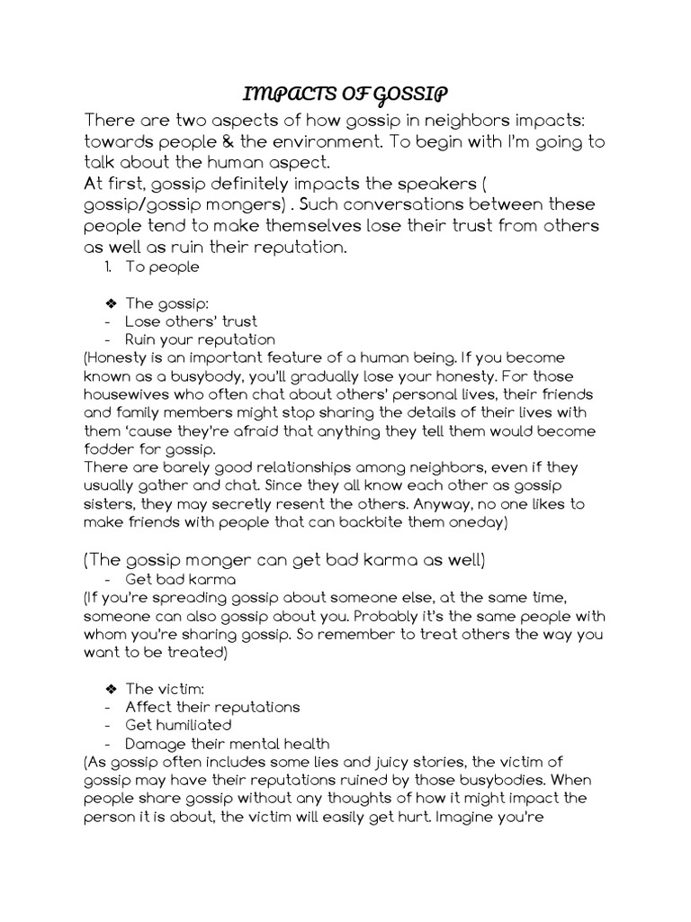 Impacts of Gossip | PDF