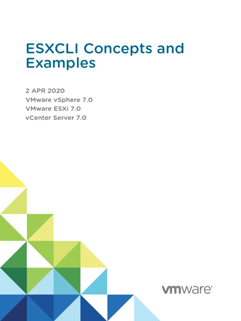 Vsphere 70 Esxcli Concepts Examples Guide | PDF | Data Management | Computing