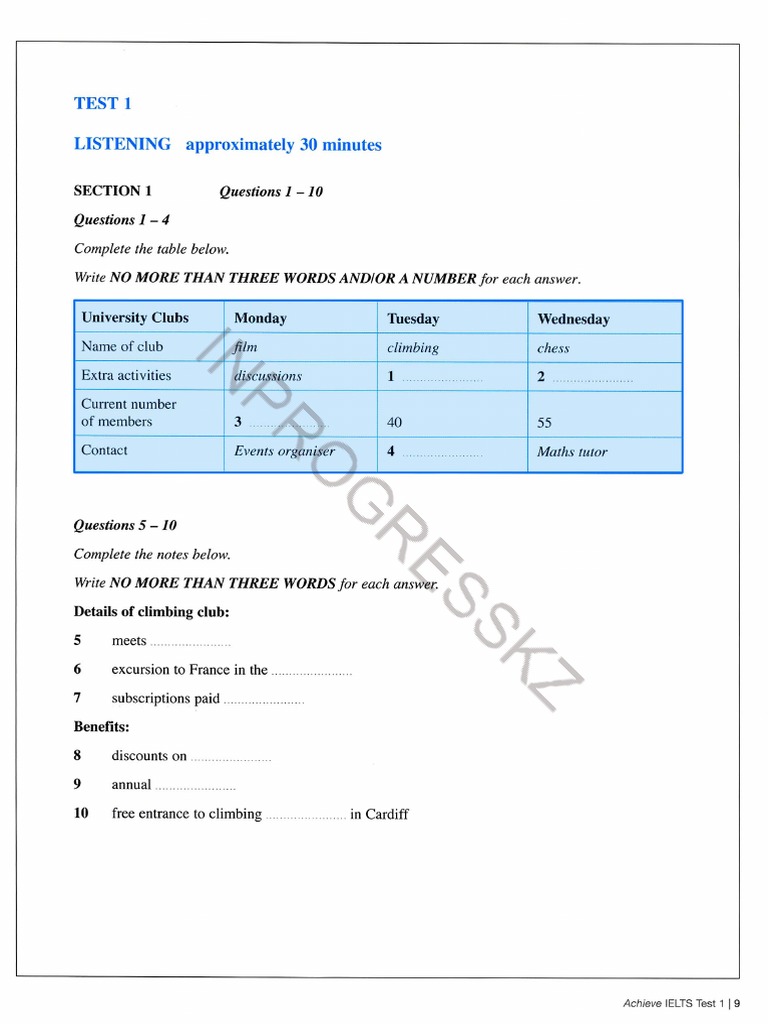 Achieve IELTS T1 | PDF