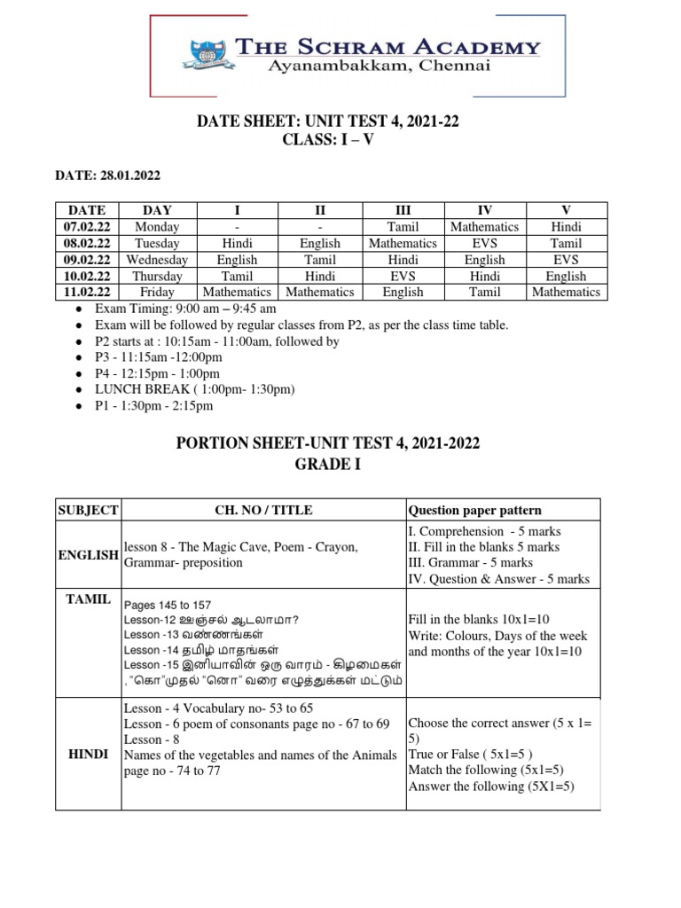 Exam Schedule | PDF | English Language | Cognitive Science