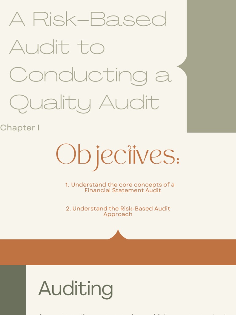 Understanding The Components Of Audit Risk For A High Risk Audit Client