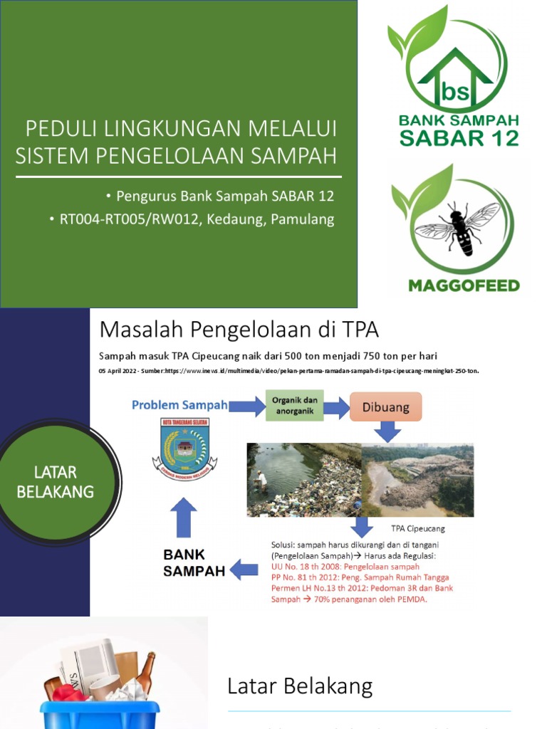 Bank Sampah: Solusi Pengelolaan Sampah | PDF