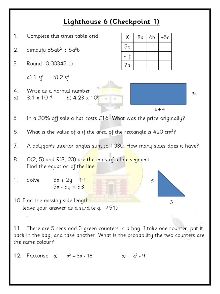 Lighthouse 6 Checkpoint 1 | PDF | Teaching Methods & Materials | Home ...