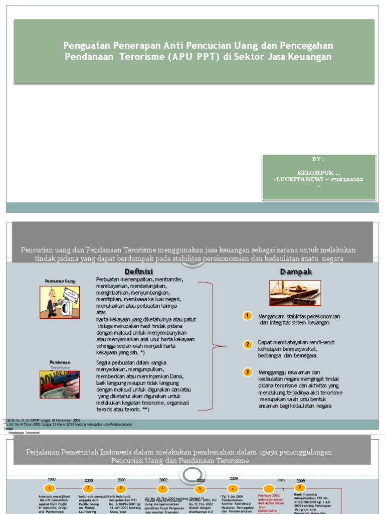 PENERAPAN PROGRAM APU DAN PPT DI SEKTOR BANK UMUM | PDF