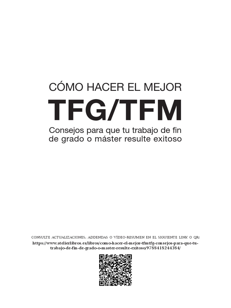 TFG/TFM: Cómo Hacer El Mejor | PDF