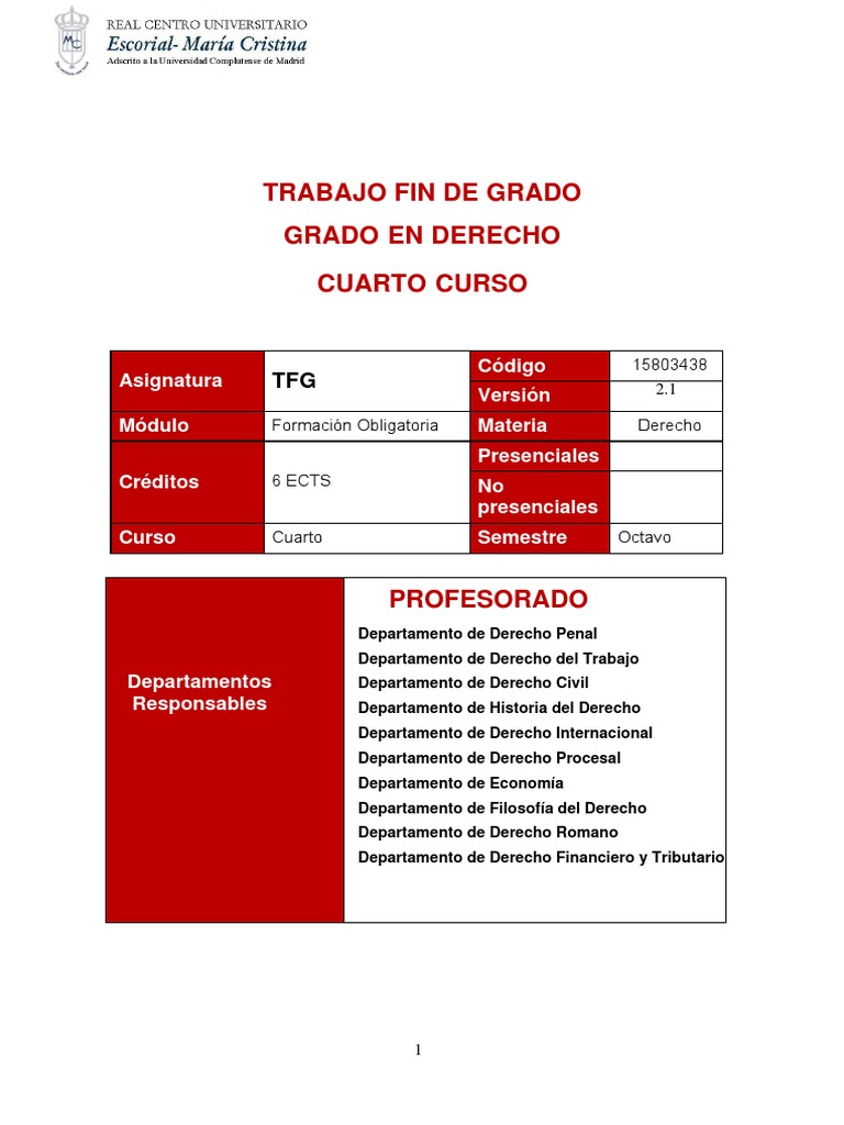 TFG-DERECHO Curso 21-22 | PDF | Evaluación | Derecho penal