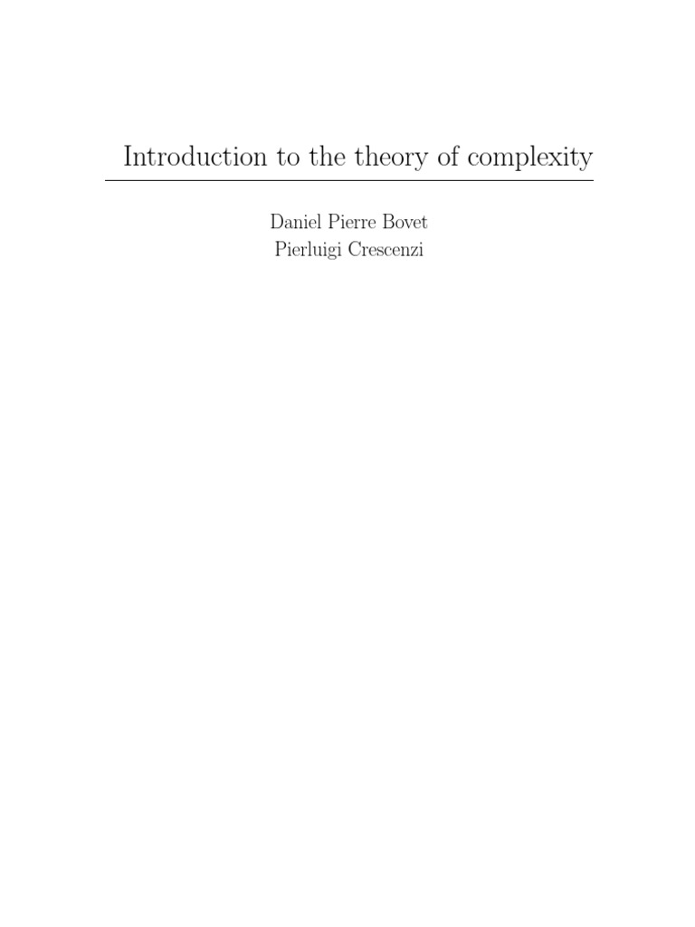 Introduction To Theory Of The Complexity Pdf Computational Complexity Theory Function