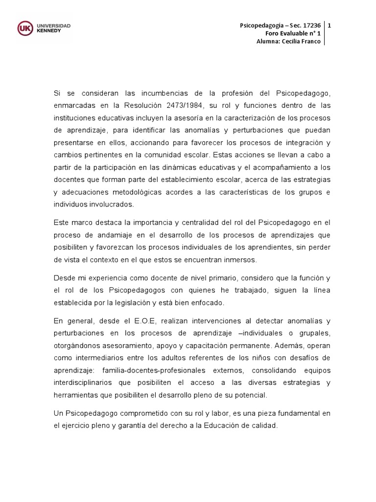 Foro Evaluable 1 | PDF