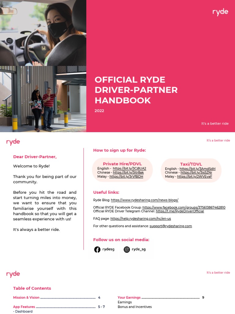 ryde-driver-handbook | PDF | Road | Traffic Light