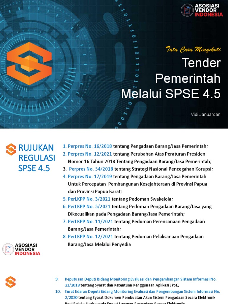 Panduan Tender SPSE 4.5 Pemerintah | PDF