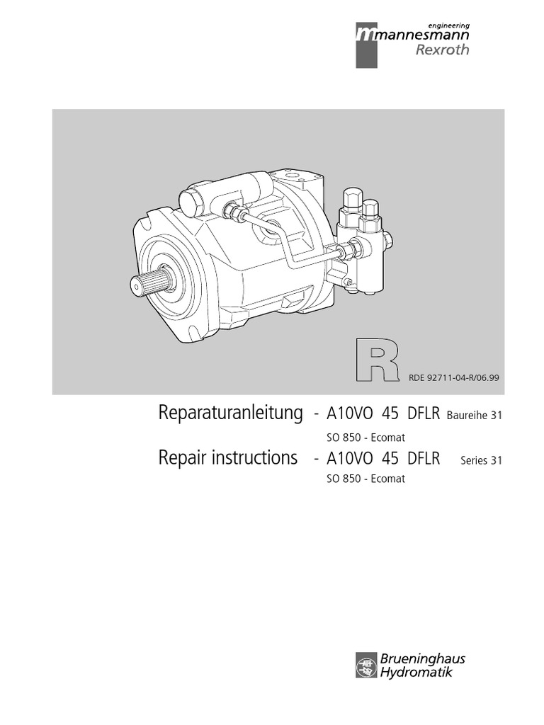 A10VO Repair Instructions | PDF