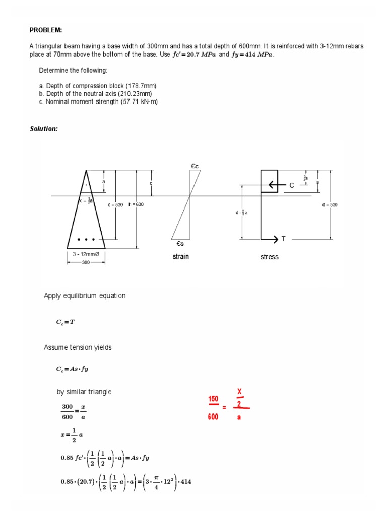 Problem 3 - SD Triangular Section | PDF