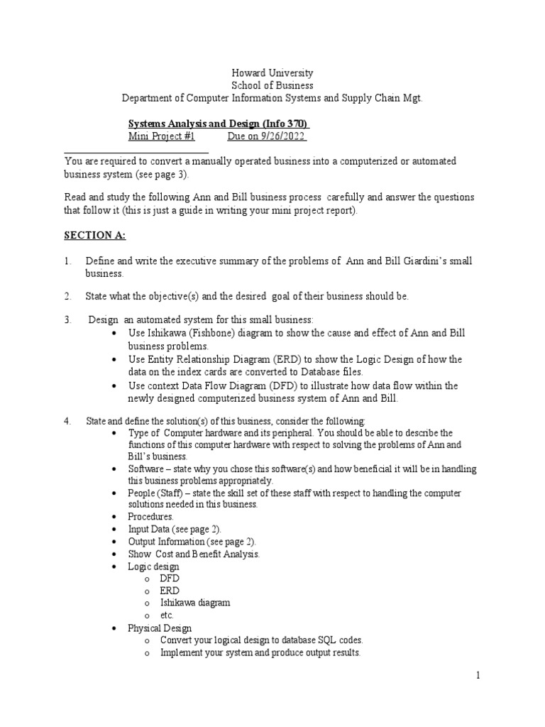 Sys Ana Mini Projt1 Fall2022docx 252743 | PDF | Databases | Relational ... Sys Ana Mini Projt1 Fall2022docx 252743 | PDF | Databases | Relational ...