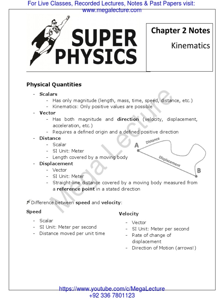 C2-Kinematics-Notes Page 1 | PDF | Technology & Engineering