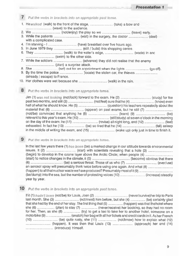 Past Tenses C1 | PDF