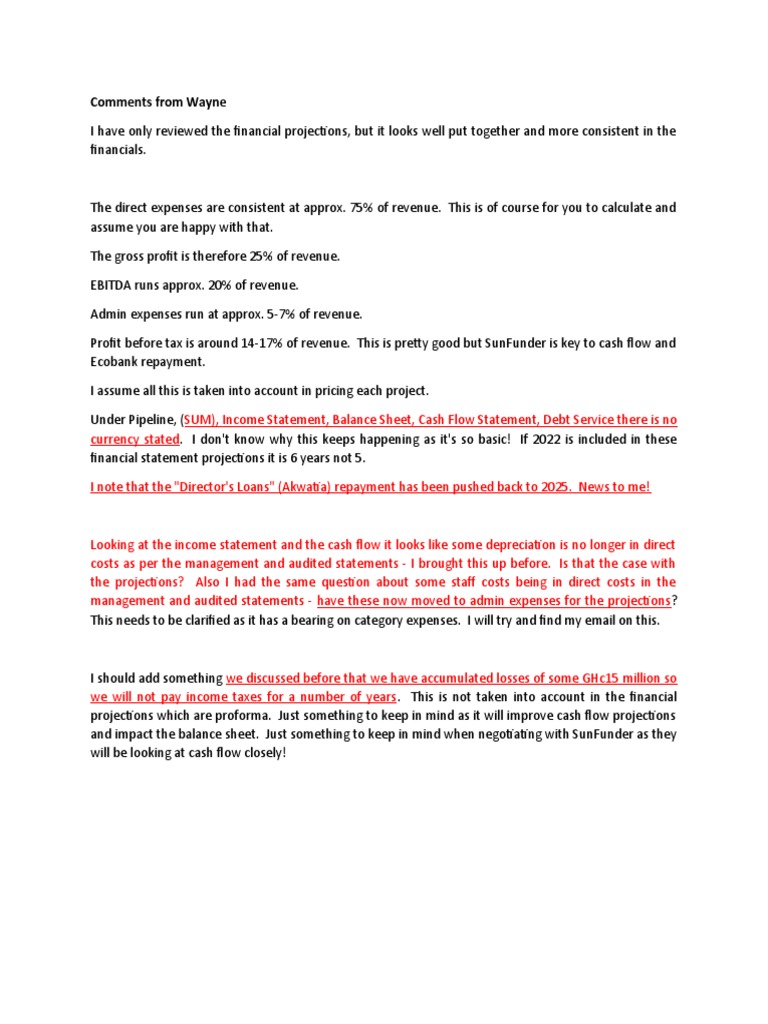 Comments From Wayne | PDF | Finance & Money Management
