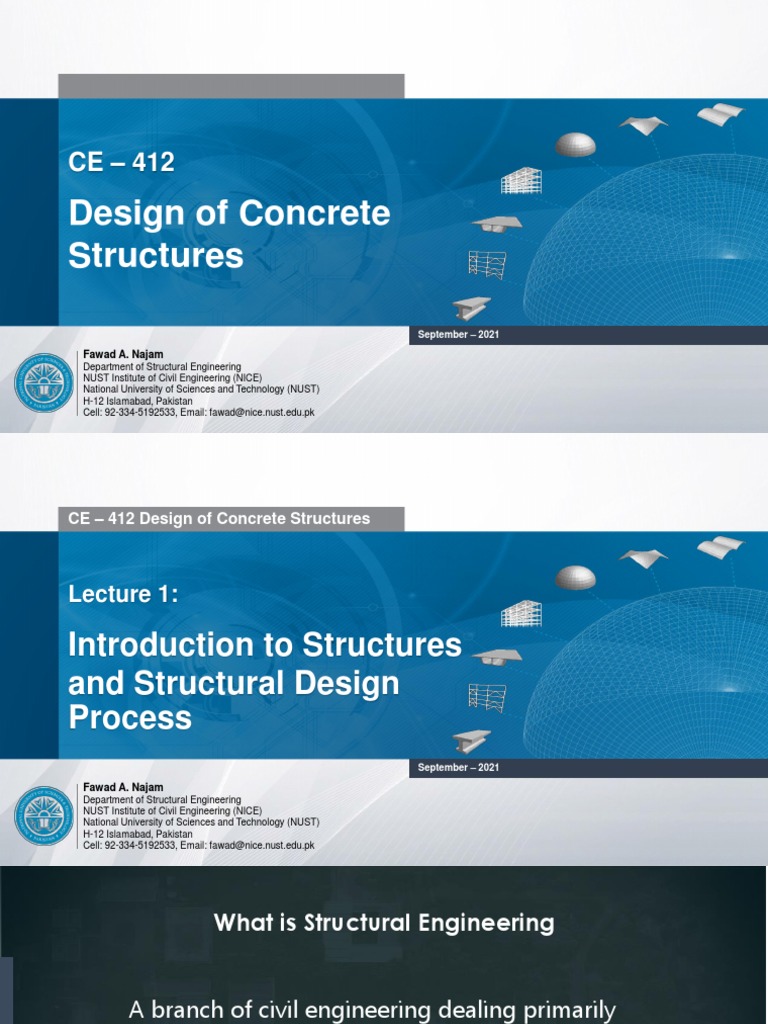 CE 412 - Lecture 1 - Introduction To Structures and Structural Design ...