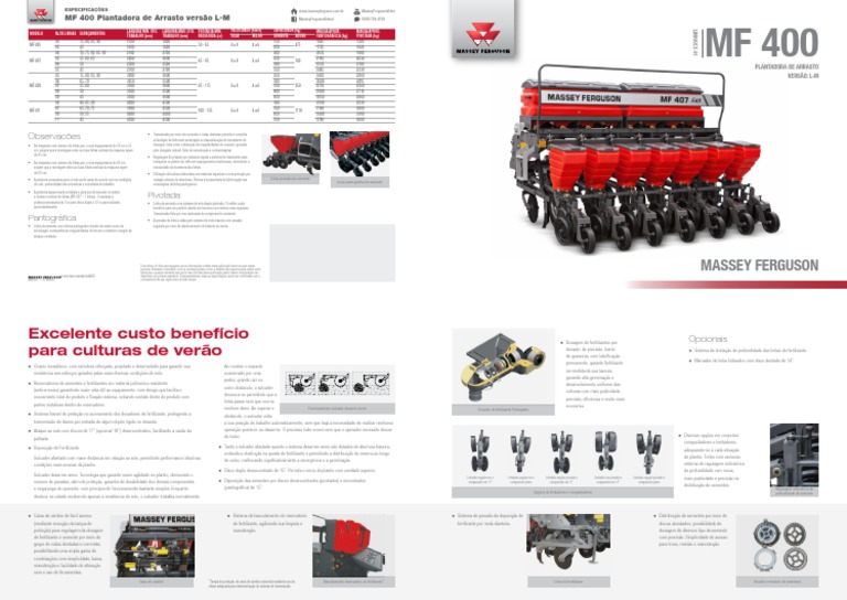 MF 400 Plantadora de Arrasto Versão L-M | PDF | Engenharia Mecânica