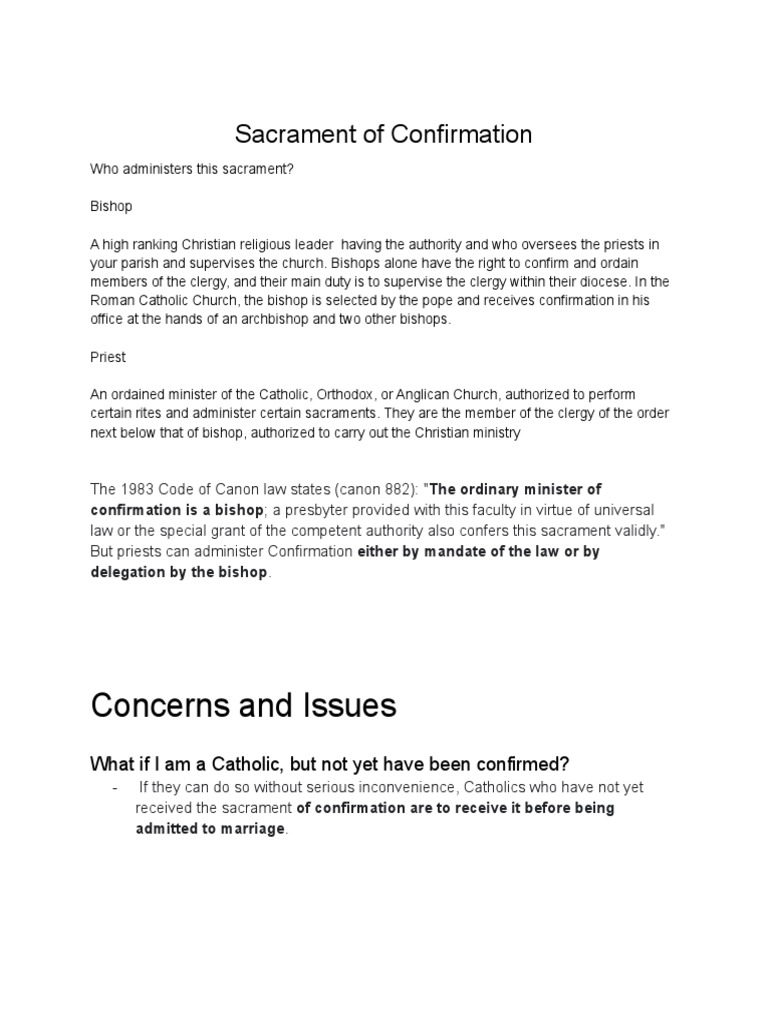 Confirmation | PDF | Confirmation | Bishop