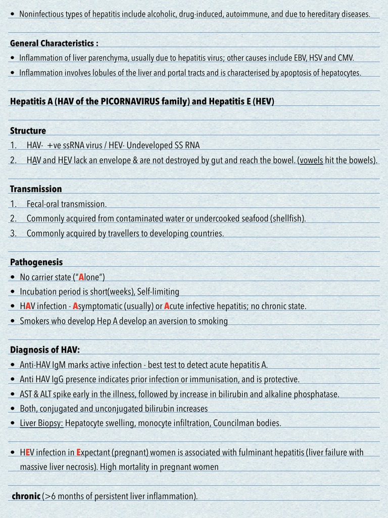 Viral Hepatitis Notes | PDF
