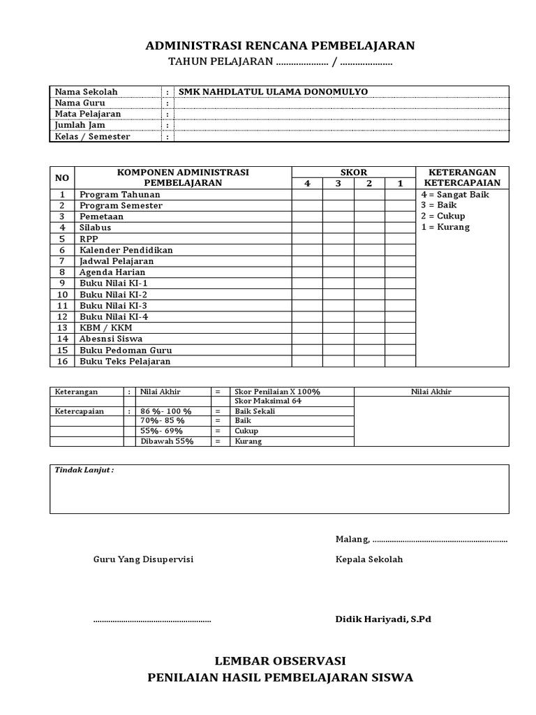 Buku Supervisi Akademik | PDF