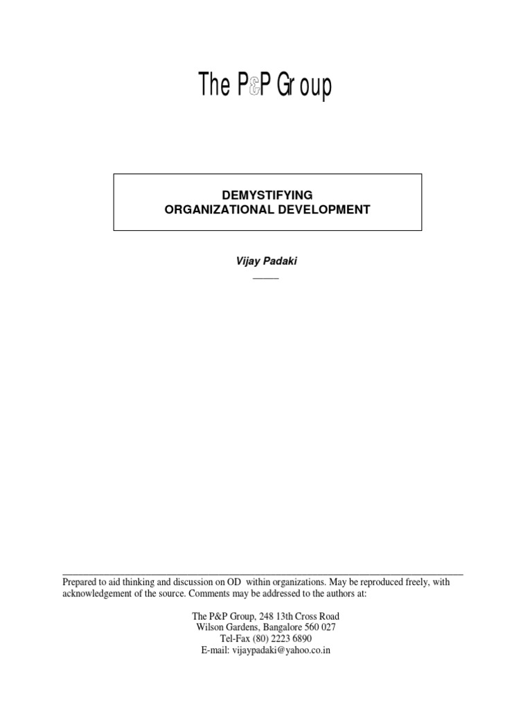 Demystifying OD | PDF | System | Organization Development