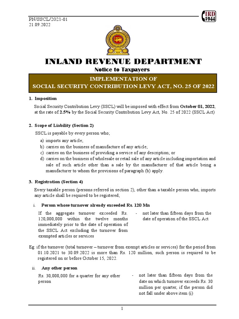 Social Security Contribution Levy | PDF | Tax Refund | Taxes