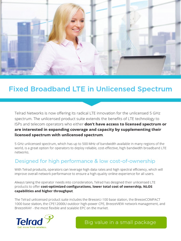 Unlicensed LTE Datasheet Letter PP | Download Free PDF | Lte (Telecommunication) | Lte Advanced