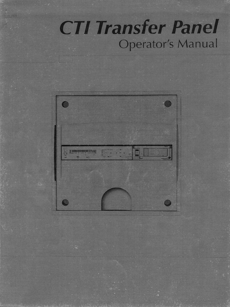 CTI transfer Panel | PDF | Electrical Engineering | Physical Quantities