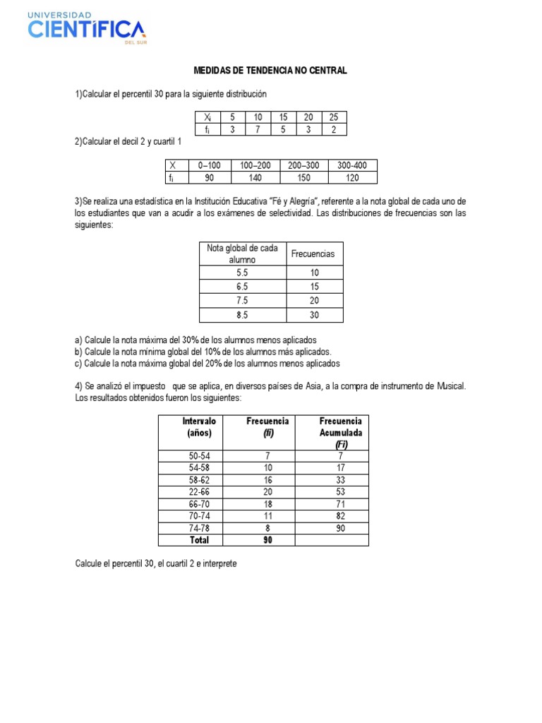Semana 4 Ejercicios Estadistica | PDF