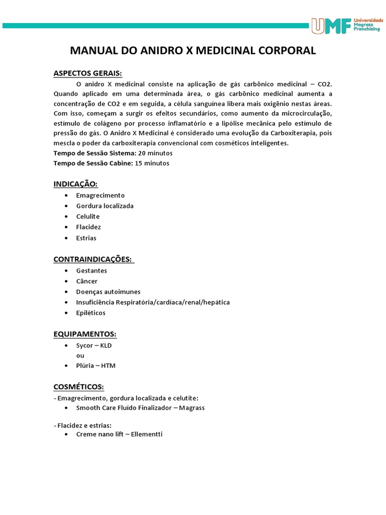 Manual Do Anidro X Medicinal | PDF | Ciências e Matemática | Tecnologia ...