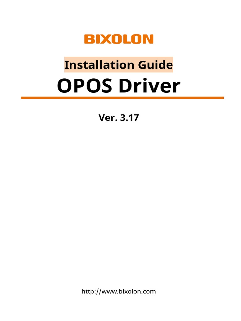 Manual OPOS Driver Installation English V3.17 | PDF | Business