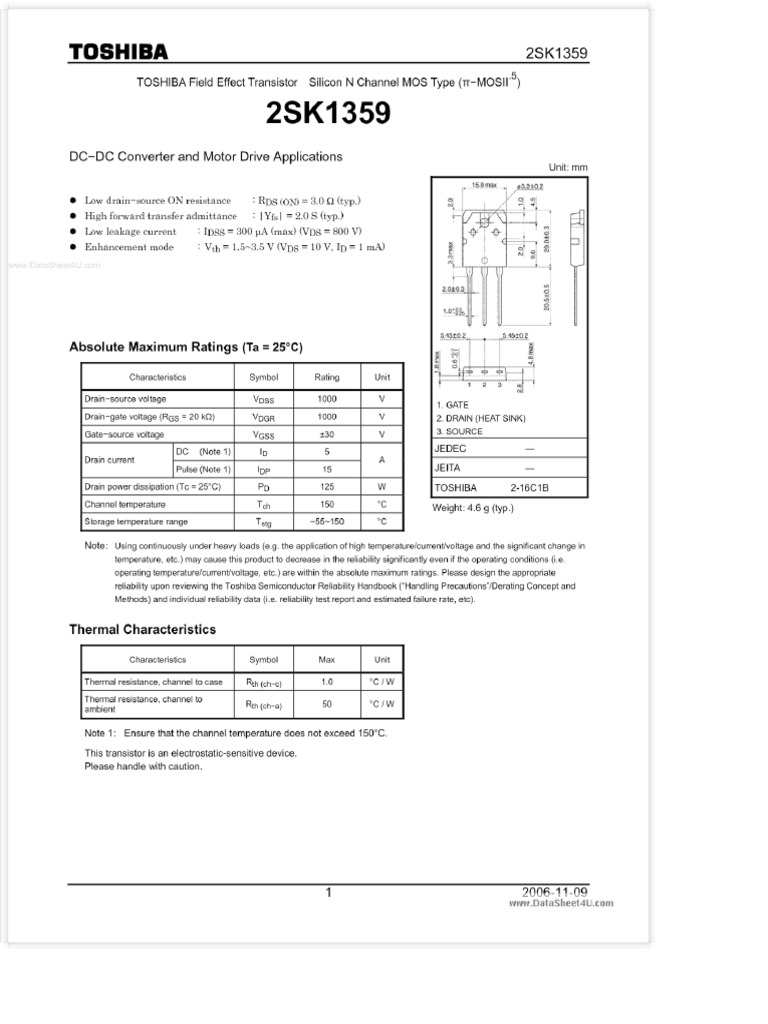 K1359 Datasheet | PDF